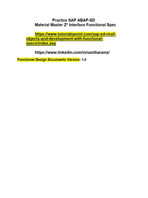 Sap Sd Fs Interface Pdf Parameter Computer Programming