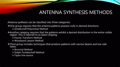 Schelkunoff Polynomial Method For Antenna Synthesis Ppt