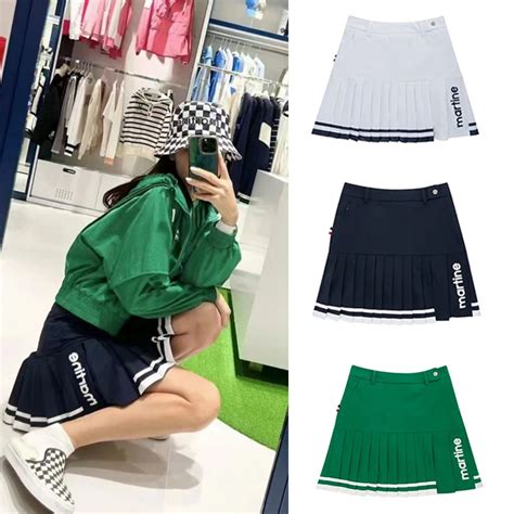 여성용 골프 드레스 짧은 스커트 플리츠 드레스 2022 스포츠 하이웨이스트 스커트 가을 신상 패션 Aliexpress