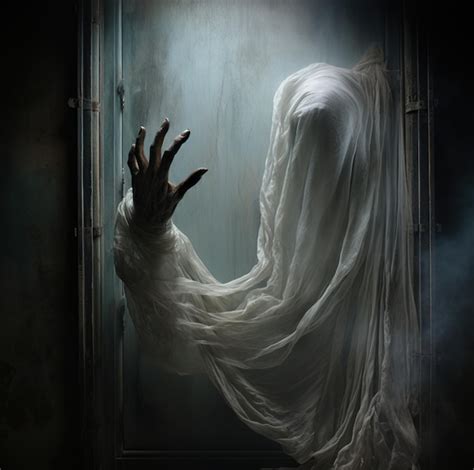 Premium Ai Image A Ghost In A Glass Case That Says Ghost