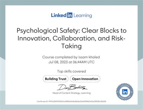 issam khaled on linkedin certificate of completion