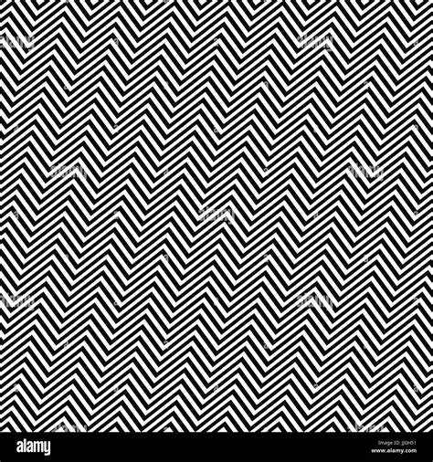 Black White Angular Seamless Zig Zag Line Pattern Stock Vector Image