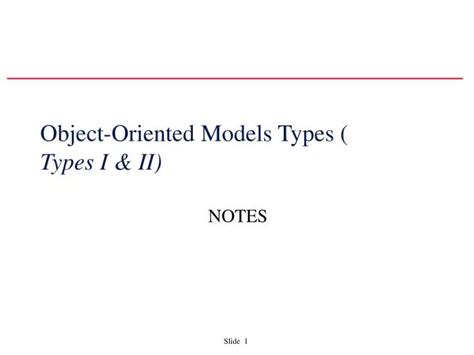 ppt object oriented models types types i and ii powerpoint