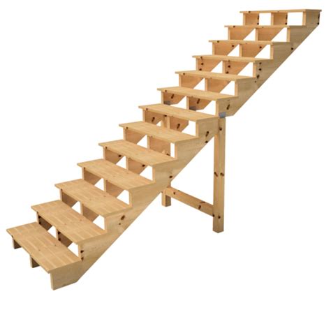Berlin Escalier Extérieur Bois 13 Marches H 224cm L 80cm Leroy Merlin