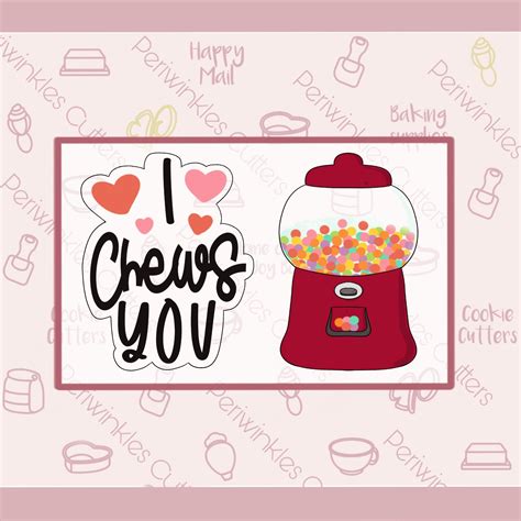 I Chews You Set Of 2 Cookie Cutter Periwinkles Cutters
