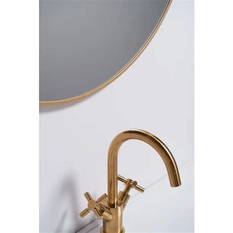 Set Dulap Suspendat Negru Auriu Krofam E Vog 69 Cm Lavoar Incastrat