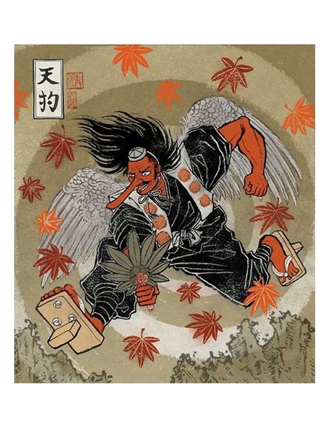 Tengu Yokai Design Photographic Print For Sale By Scept Redbubble