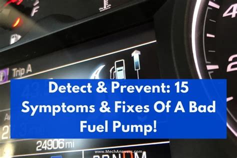 Symptoms Of Bad Fuel Pump 15 Signs Diagnosis And Solutions