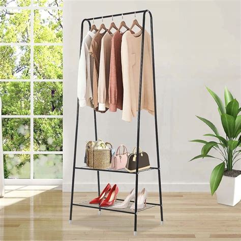 Етажерка за дрехи Метална Черна Emag Bg