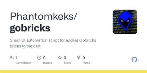 github phantomkeks gobricks small ui automation script for adding gobricks bricks to the cart