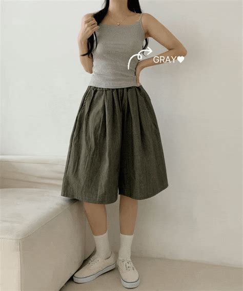 묶음할인[쫀쫀 슬림핏]탄탄 골지 끈나시 5color 부유방커버 스퀘어넥 여리 이너 단독 기본템 사계절 에이블리