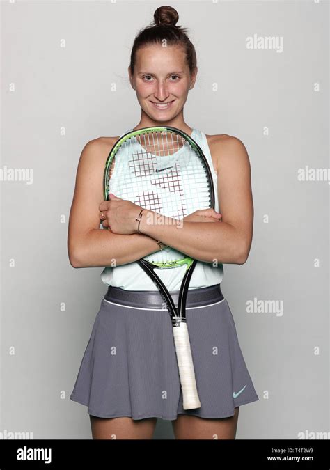 Czech Tennis Player Marketa Vondrousova Poses For The Photographer