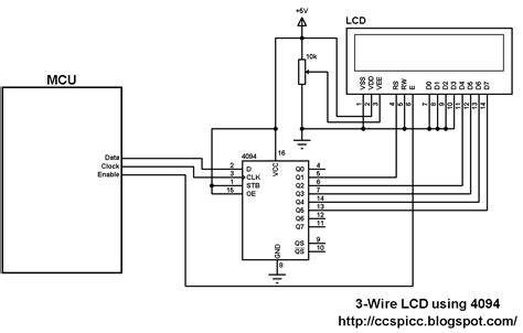3 Wire LCD Driver For CCS PIC C Compiler