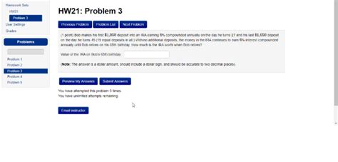 solved homework sets hw21 problem 3 user settings grades