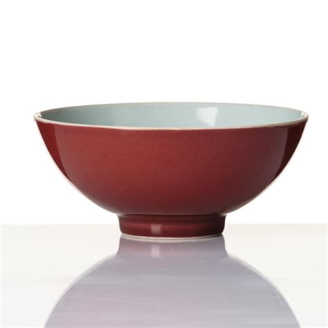 An Copper Red Glazed Bowl Qing Dynasty Yongzheng Mark And Of The