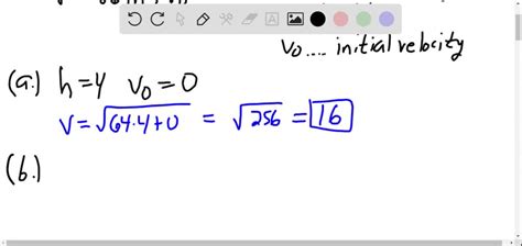 SOLVED The Final Velocity V Of An Object In Feet Per Second Ft S After It Slides Down A