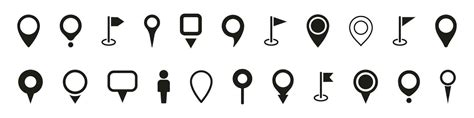 Map Pointer Icons Set Location Pin Icons Set 26768150 Vector Art At