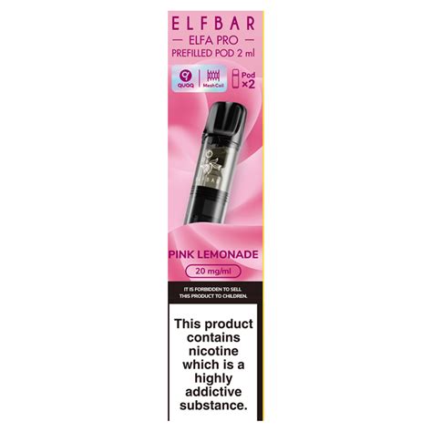 Elfbar Elfa Pro 2 Pink Lemonade Prefilled Pod 2ml One Stop
