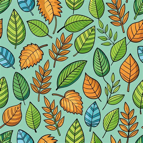 Leaf Seamles Pattern Vector Design Premium Ai Generated Vector