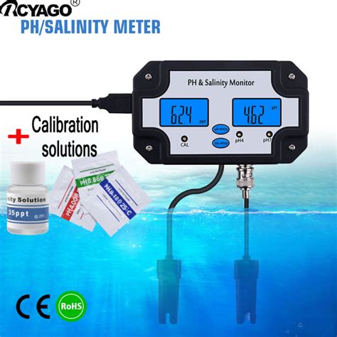 Rcyago Ph 2685 2 In 1 Phsalinity Meter Salinity Monitor With Salinity