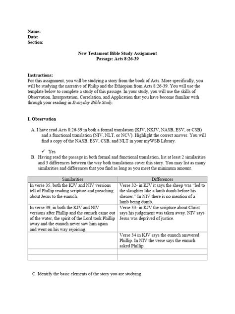 Bibl 104 New Testament Bible Study Assignment Pdf Bible Jesus