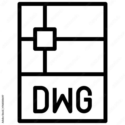 Dwg Dwg File Format File Dwg Extension Document Svg Stock Vector