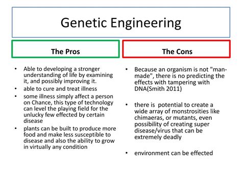 Genetic Engineering Pros And Cons Worksheet