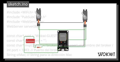 ESP32 2 Servos Con Pacagado A Distancia Wokwi ESP32 STM32 Arduino Simulator