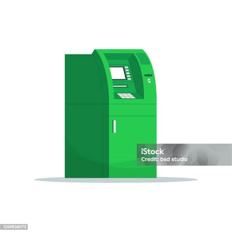 Atm 용 자금 인출 세미 플랫 Rgb 컬러 벡터 일러스트레이션 구매에 대한 스톡 벡터 아트 및 기타 이미지 구매 금융 기계류 Istock