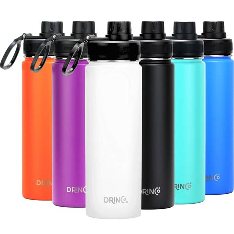 Buy Drinco Stainless Steel Water Bottle Spout Lid Vacuum Insulated Double Wall Water Bottle Wide