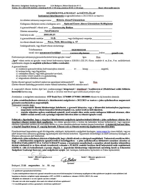 Telefonszáma Email Címe Nyomtatott Betűkkel Kukac Pdf