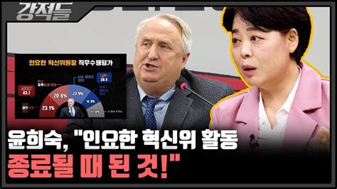 인요한 혁신위 Vs 김기현 지도부 결말은 강적들 Youtube
