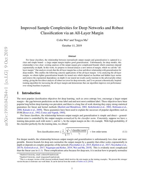 Improved Sample Complexities For Deep Networks And Robust
