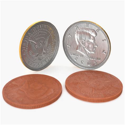 Modelo 3d Milk Chocolate Coin With Golden Foil Wrapper Turbosquid 2101470