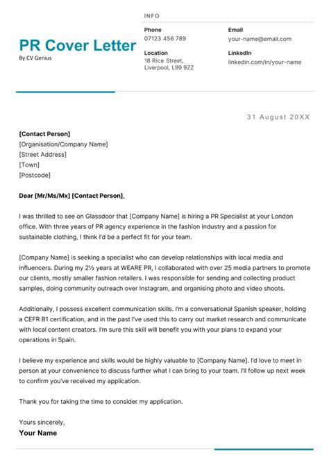 Pr Cover Letter Examples And How To Write Pr Cover Letter Examples And How To Write