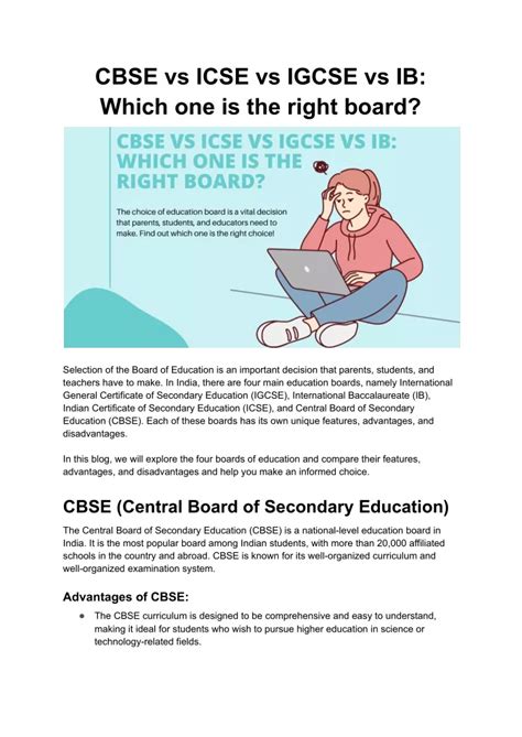 PPT CBSE Vs ICSE Vs IGCSE Vs IB Which One Is The Right Board PowerPoint Presentation ID