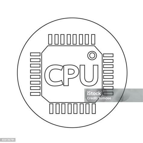Cpu 아이콘 일러스트 레이 션 디자인 0명에 대한 스톡 벡터 아트 및 기타 이미지 0명 Cpu 공학 Istock