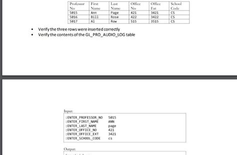 Solved Exercise 1 1 Create A LOG Table Called Chegg Com