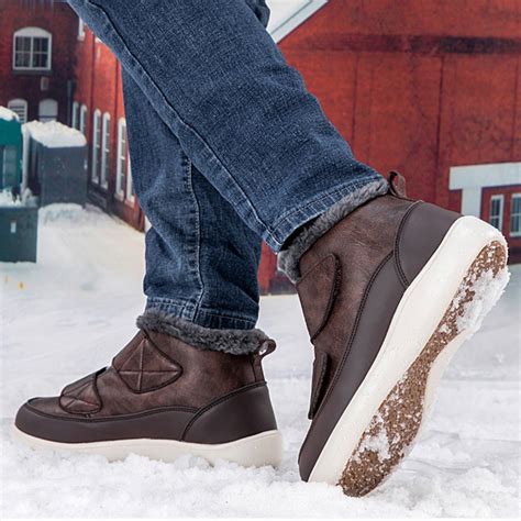 Ocw Men Orthopedic Winter Boots Arch Support Warm Plush Water Resistant