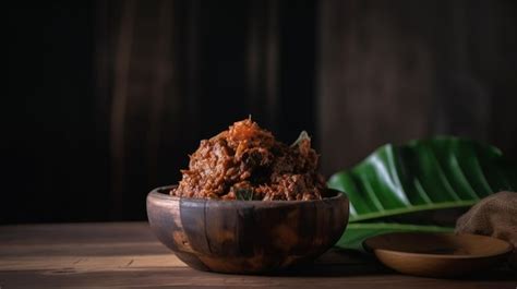 Premium Photo Rendang Daging Sapi Or Beef Stew Traditional Food From
