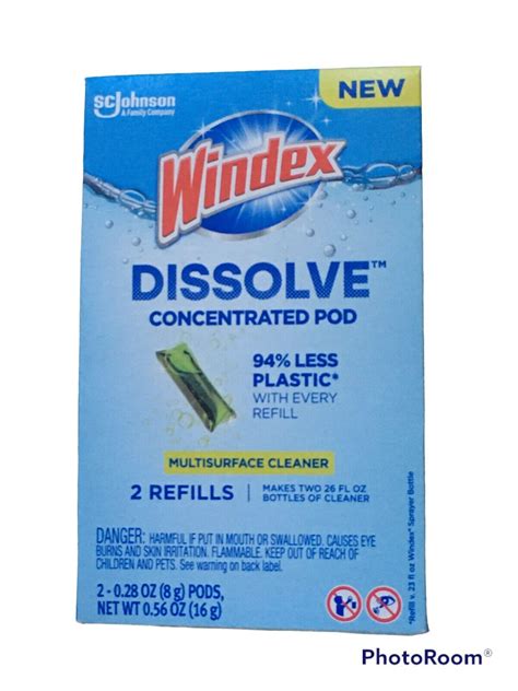 Windex Dissolve Concentrated Pods Multisurface Cleaner 2 Concenytated