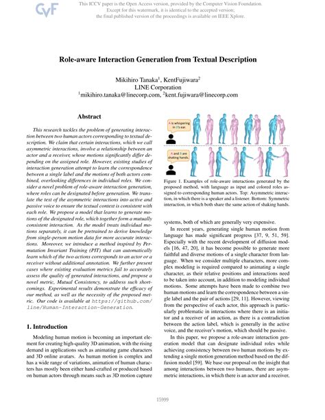 Role Aware Interaction Generation From Textual Description Papers Hyperai