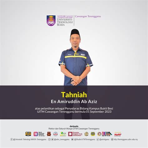 Tahniah Encik Amiruddin Ab Aziz Atas Pelantikan Sebagai Penyelaras