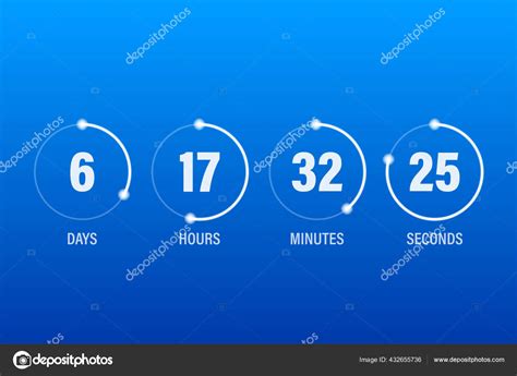 Flip Countdown Clock Counter Timer Vector Time Remaining Count Flip Stock Vector Image By