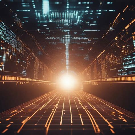 Premium Photo Programming Code And Tacit Computer Coding Tunnel Technology Background