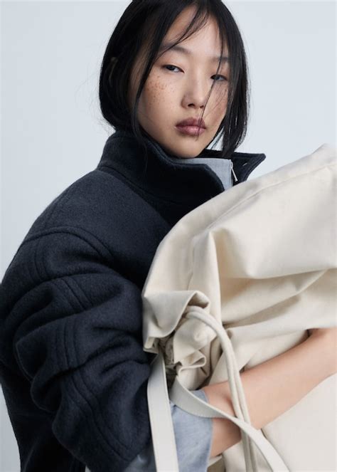 Turtleneck Wool Jacket Women Mango Usa