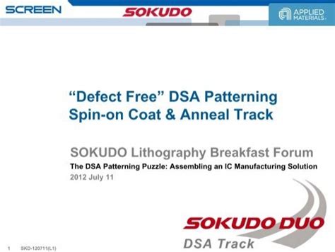 directed self assembly dsa sokudo