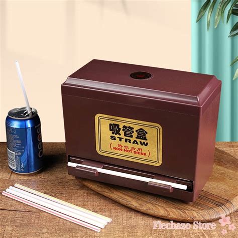 Pressing Type Straw Box Straw Storage Box Edge Plastic Straw Dispenser