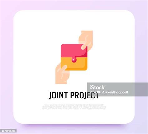 조인트 프로젝트 플랫 아이콘입니다 팀워크 비즈니스 협력 협력 두 손은 퍼즐 조각을 잡고 있습니다 성공적인 파트너십 현대 벡터