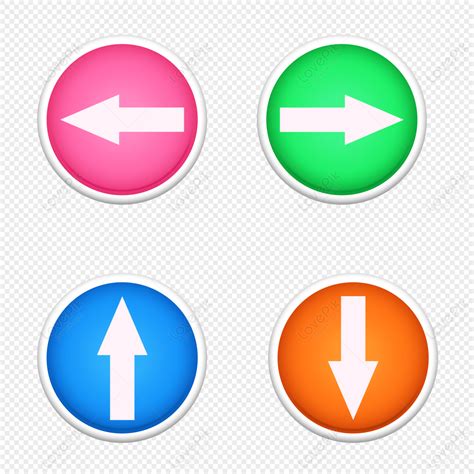Arrow Icon Button Colorful Stereo Button White Arrow Arrow Icon